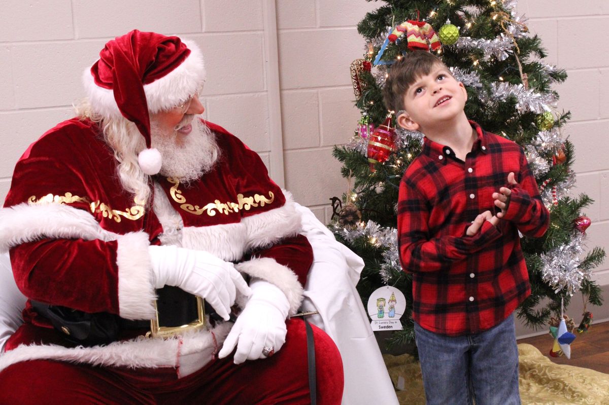 Signing Santa visits students at ENCSD
