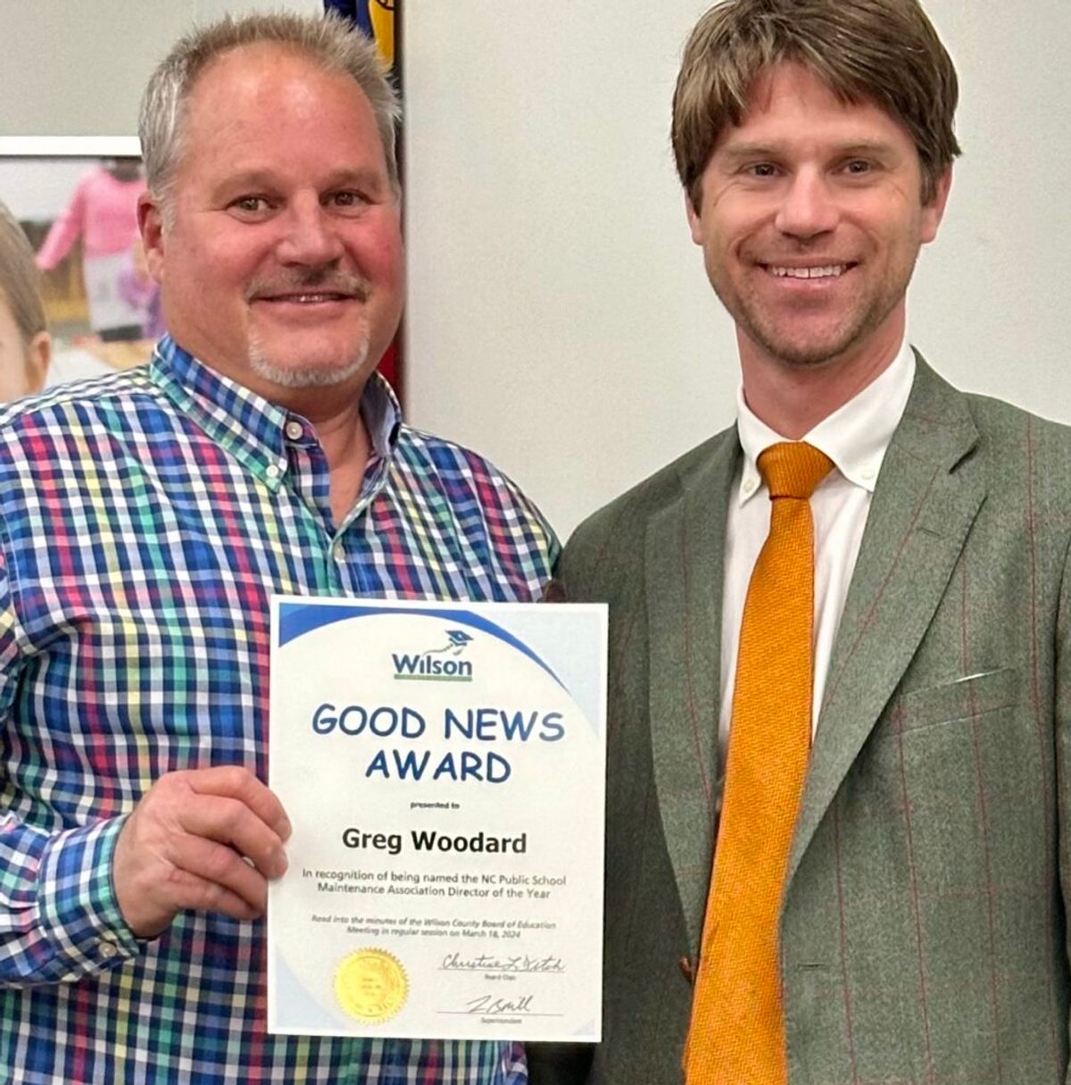 Woodard named NC Public School Maintenance Director of the Year