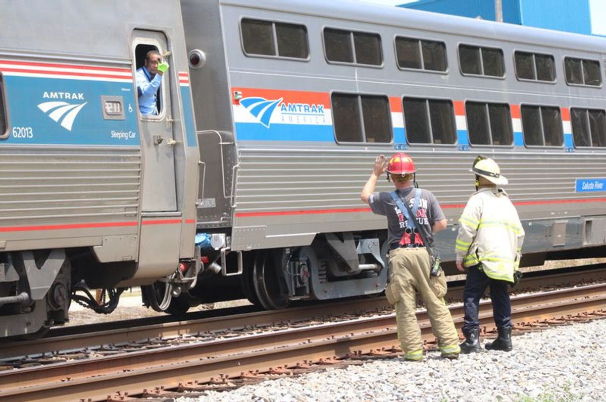 Amtrak fire causes train delays
