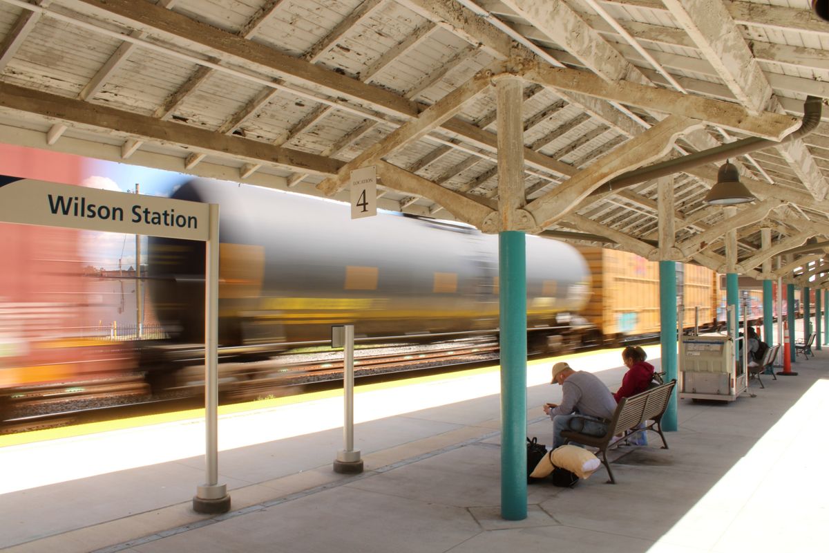 Train station canopy work begins