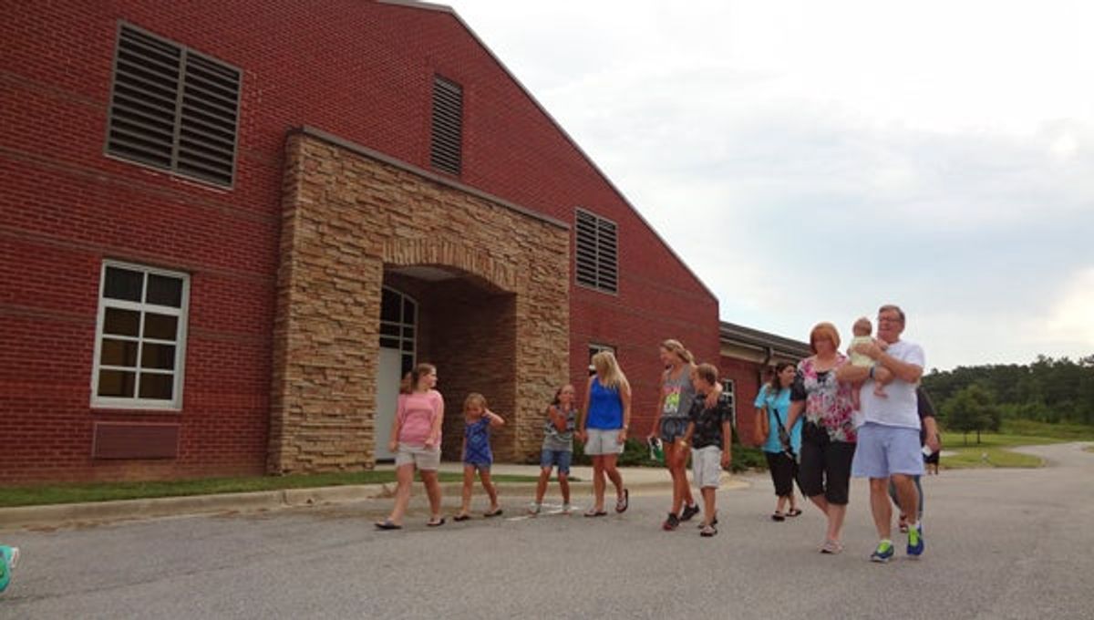 Families participate in prayer walk at Chelsea Park Elementa...