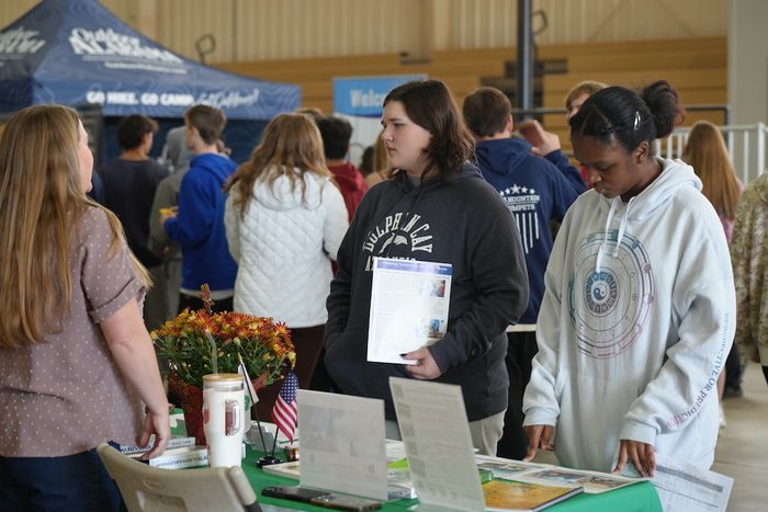 Students learn about career options at Connect 2 Careers eve...