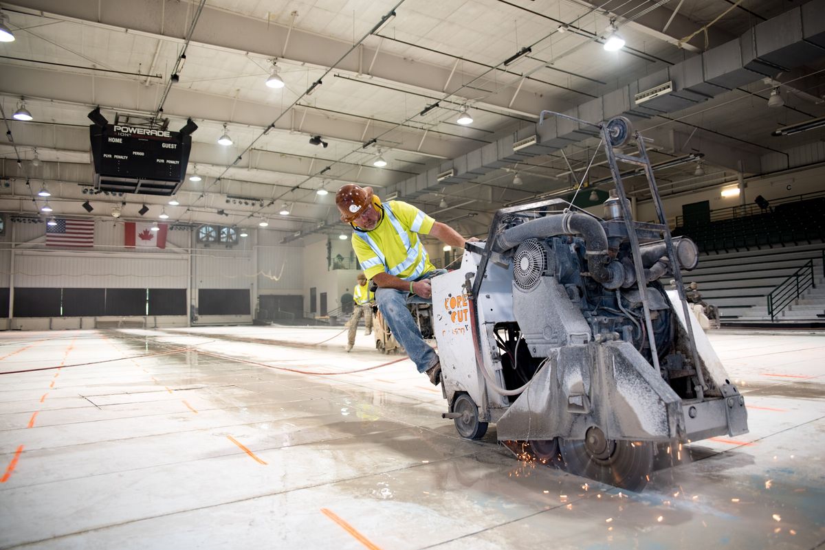 Demolition of ice arena under way