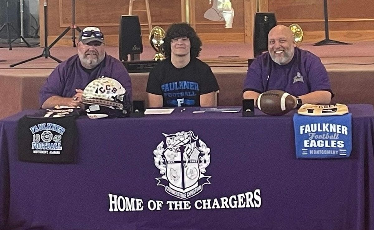 Cornerstone's Zeke Adams signs with Faulkner for football