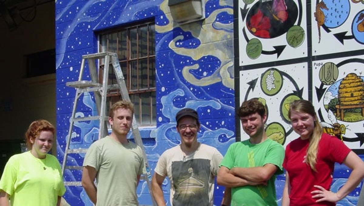 Recycling mural complete