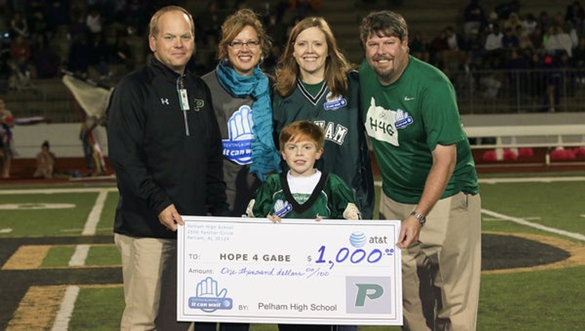 Hope for Gabe Foundation awarded $1,000 in 'It Can Wait' Cha...