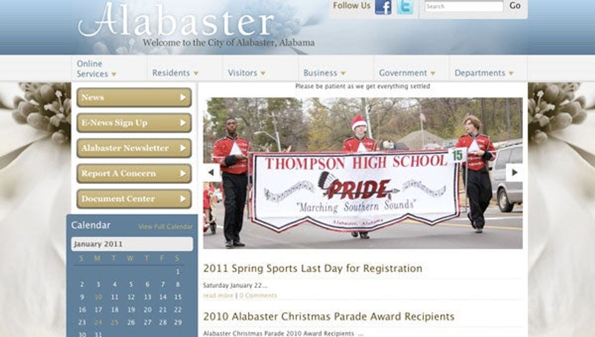 Alabaster launches new city website