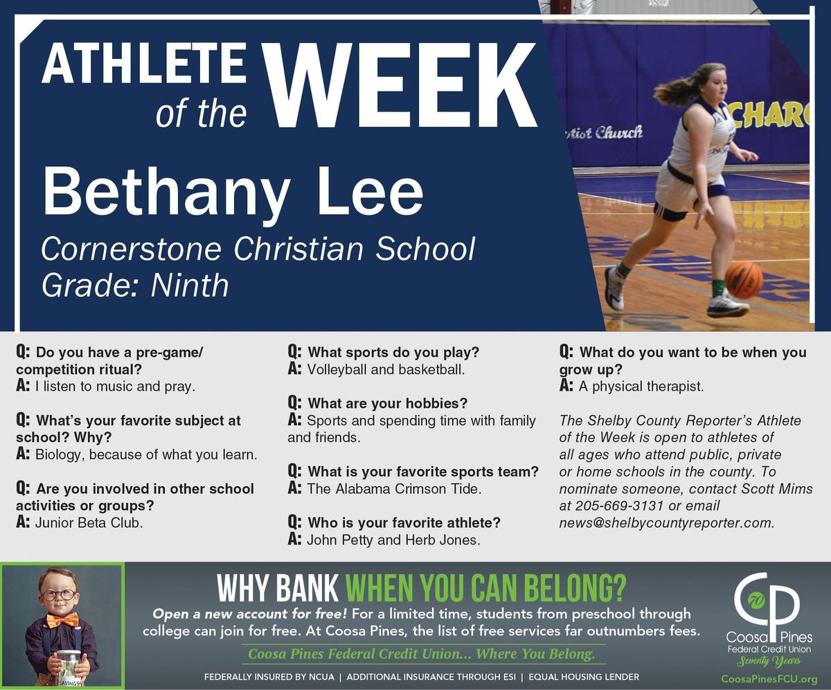 Get to know Athlete of the Week Bethany Lee