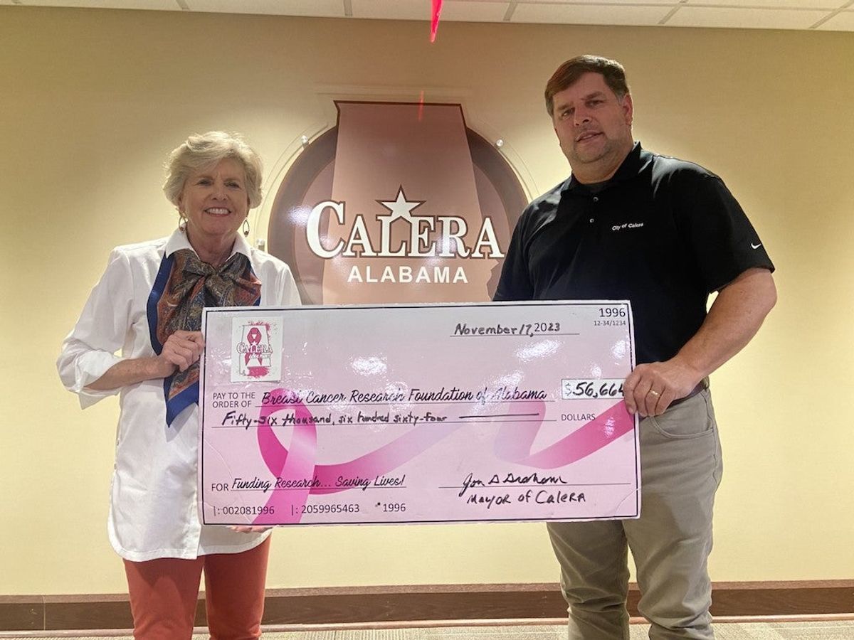 Calera raises $57,000 for breast cancer research during Cale...