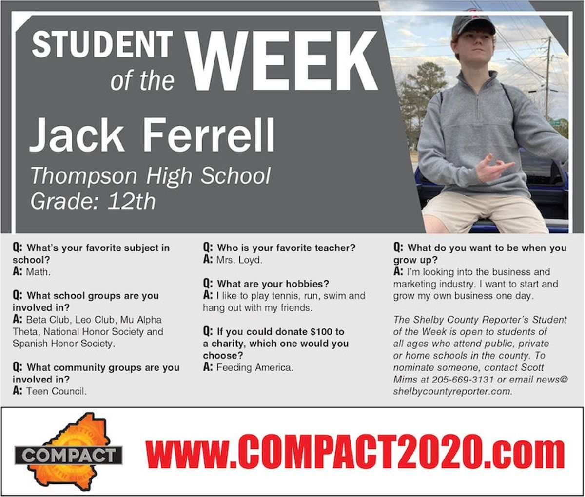 Get to know Student of the Week Jack Ferrell