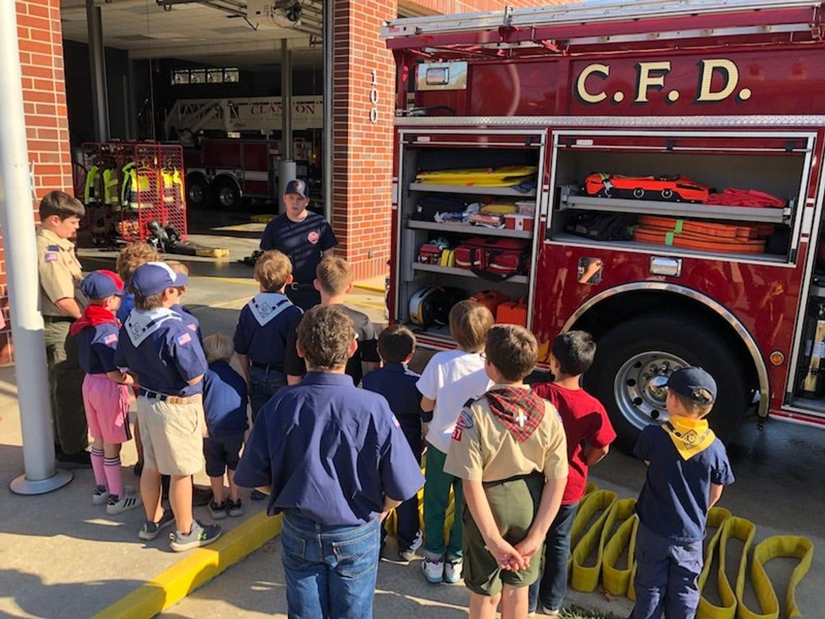 Cub Scout Pack 57 visits Clanton Fire Department