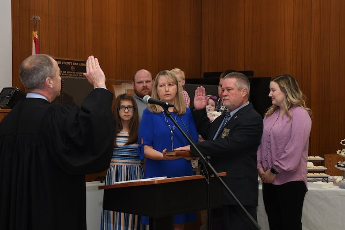 Shearon sworn in to historic third term