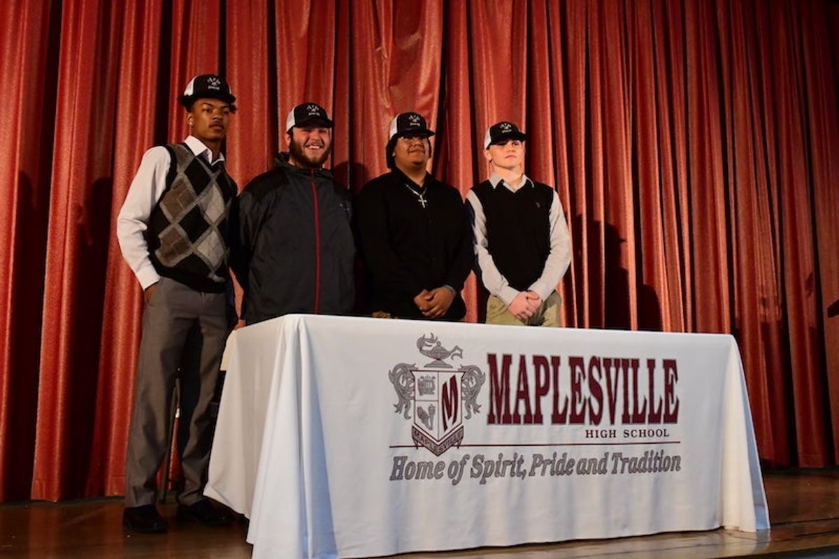 MHS seniors sign to Chilton Prep Academy football