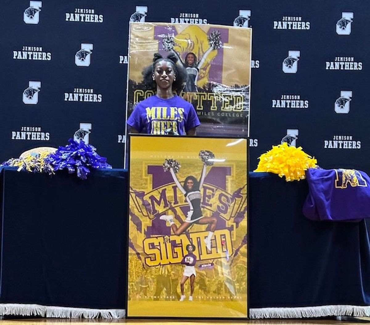 Varner signs with Miles College on cheer scholarship