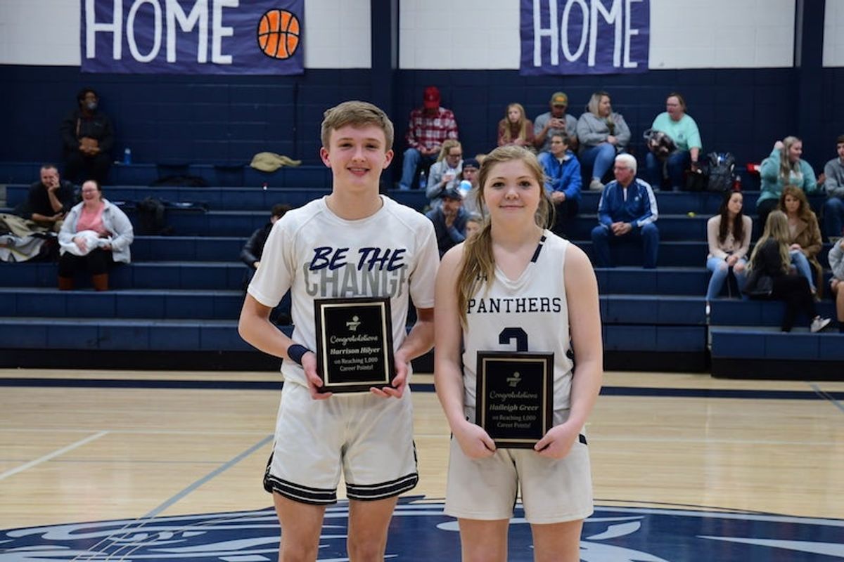 Two JHS students reach 1,000 career points