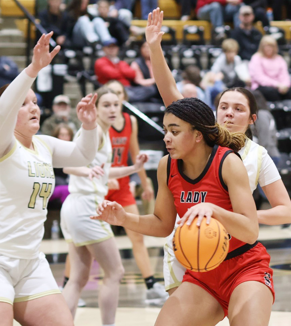 Lady Lions celebrate LaRose with senior night win