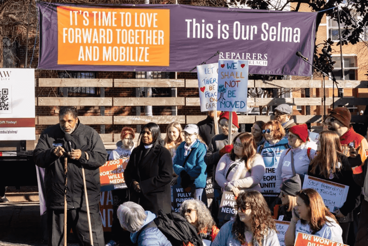 Thousands gather for faith-based push against gerrymandering