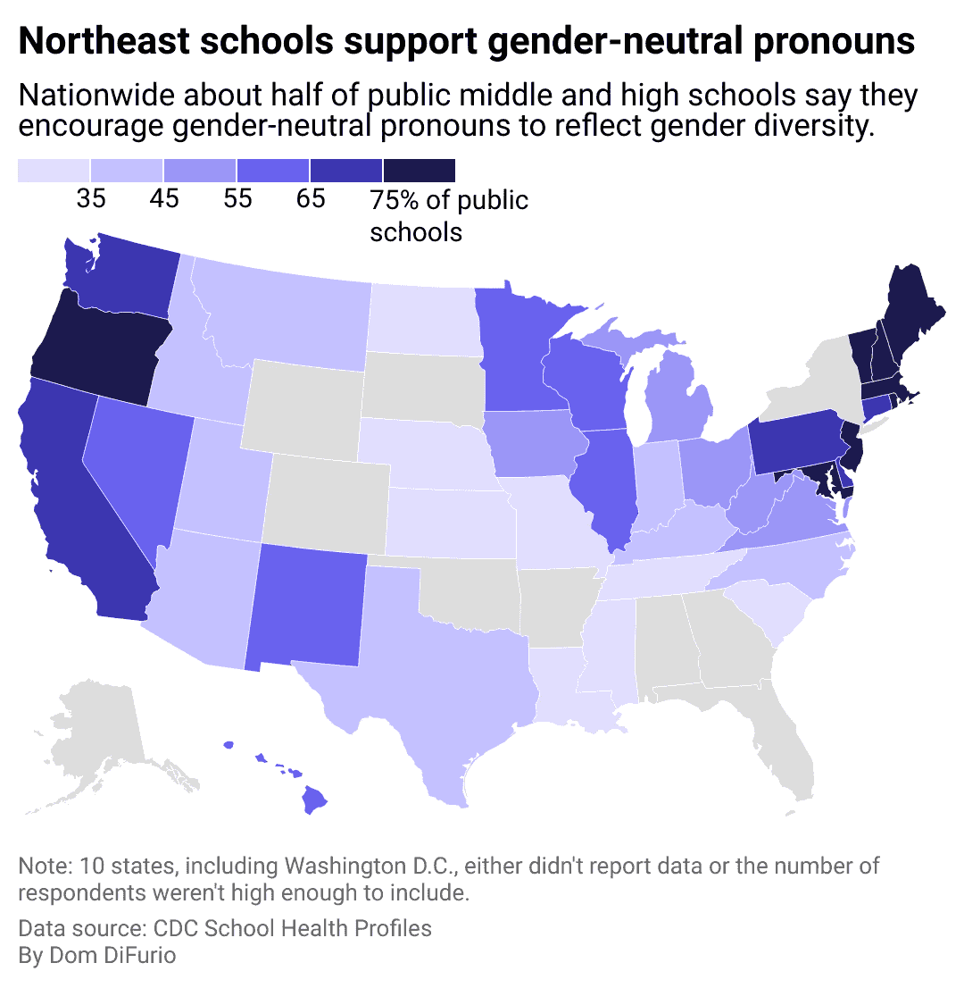 Half Of Schools In The Us Encourage Use Of Gender-Neutral Pr...