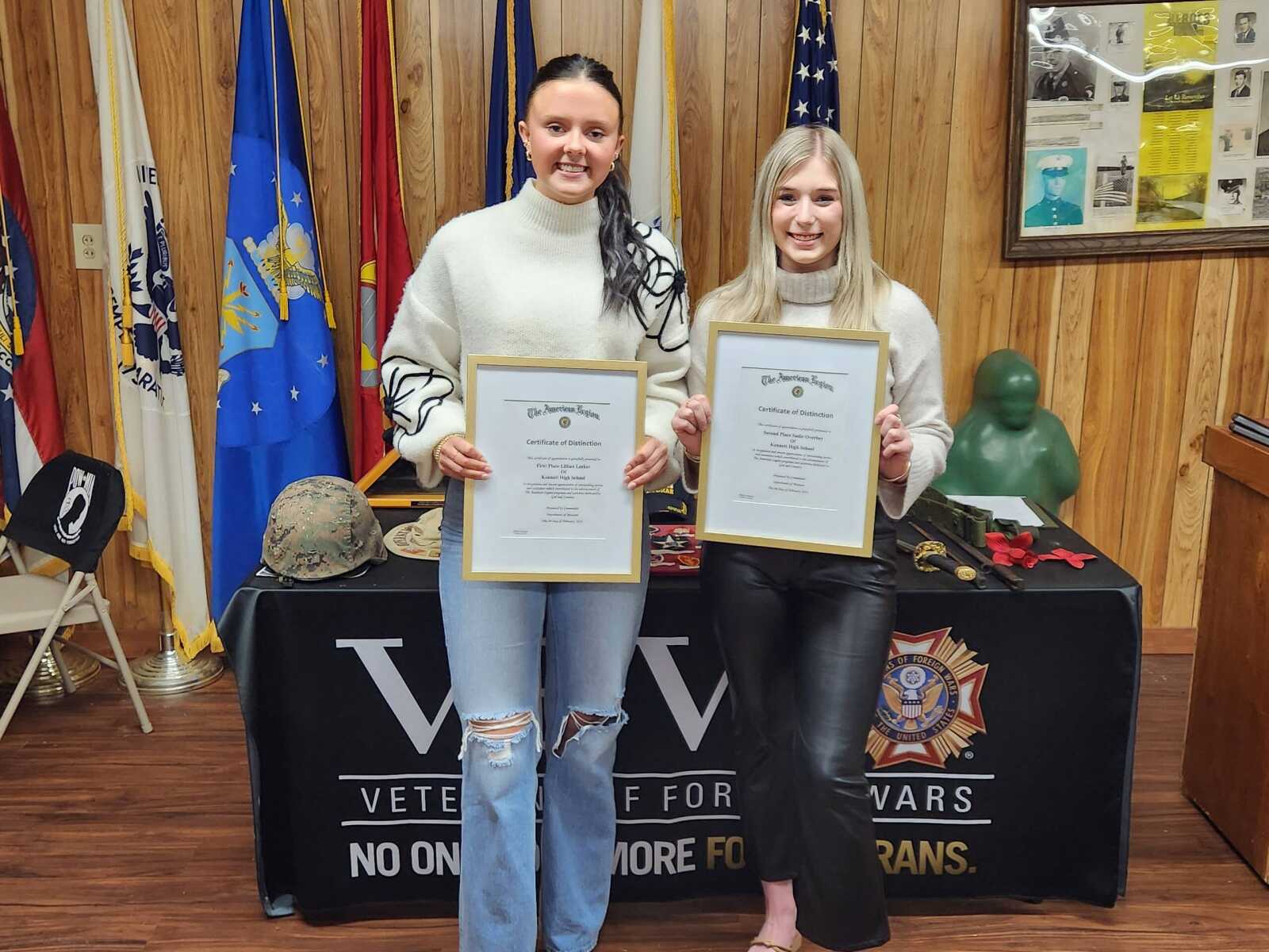 Kennett VFW honors annual Voice of Democracy essay winners
