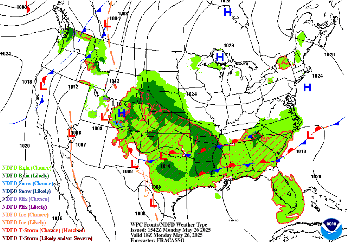 Memorial Day forecast: Wet weather and thunderstorms expected to start...