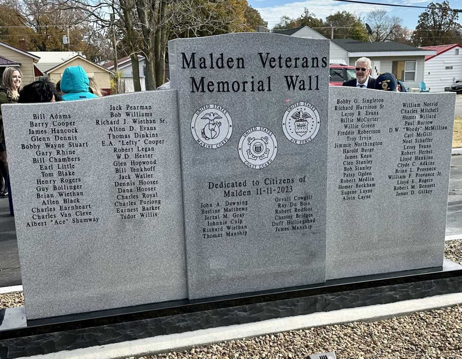 Malden Veterans Memorial Wall Dedication Ceremony held Saturday