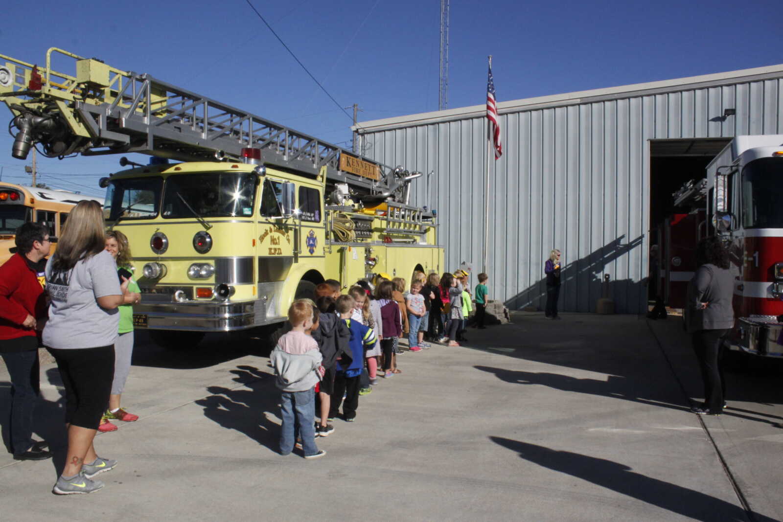 Preschoolers visit fire station