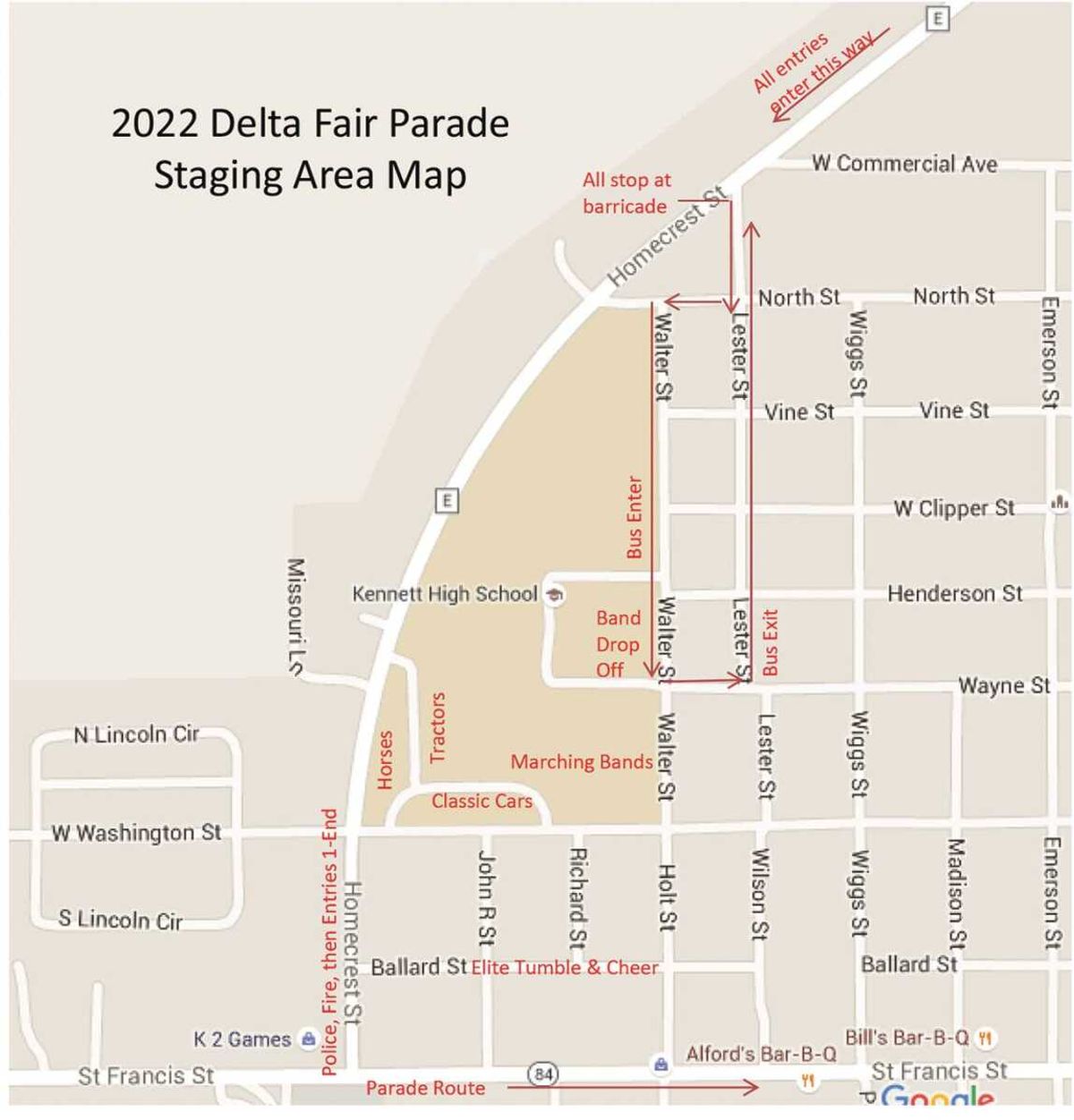 Delta Fair Parade Lineup Details