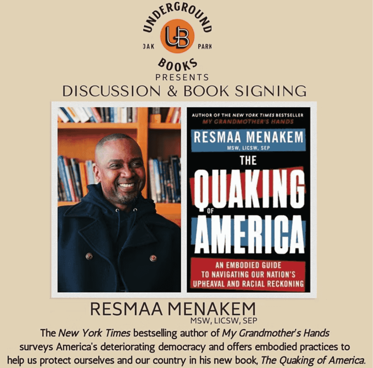 Resmaa Menakem's “The Quaking of America” Discussion and Book Signing