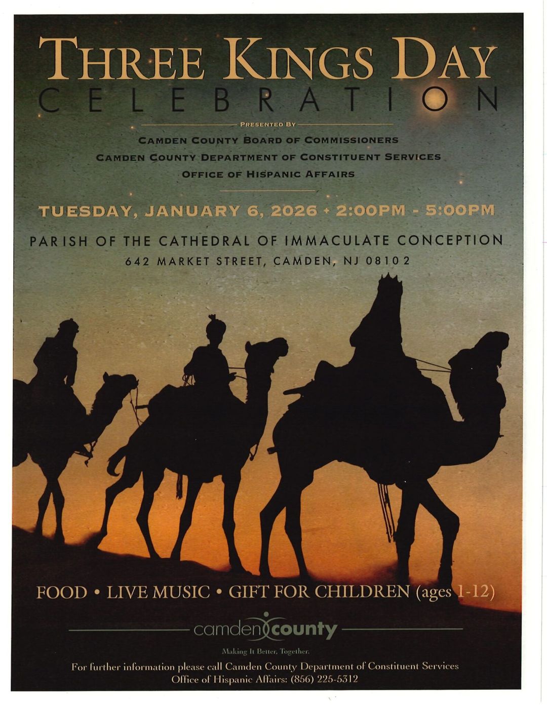 Celebrate Three Kings Day in Camden County With Music, Food and Commun...
