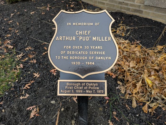 Oaklyn Honors First Police Chief Arthur ‘Pud' Miller With Re...