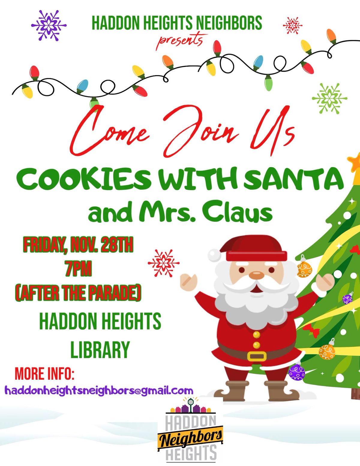Santa and Mrs. Claus to Visit Haddon Heights Public Library