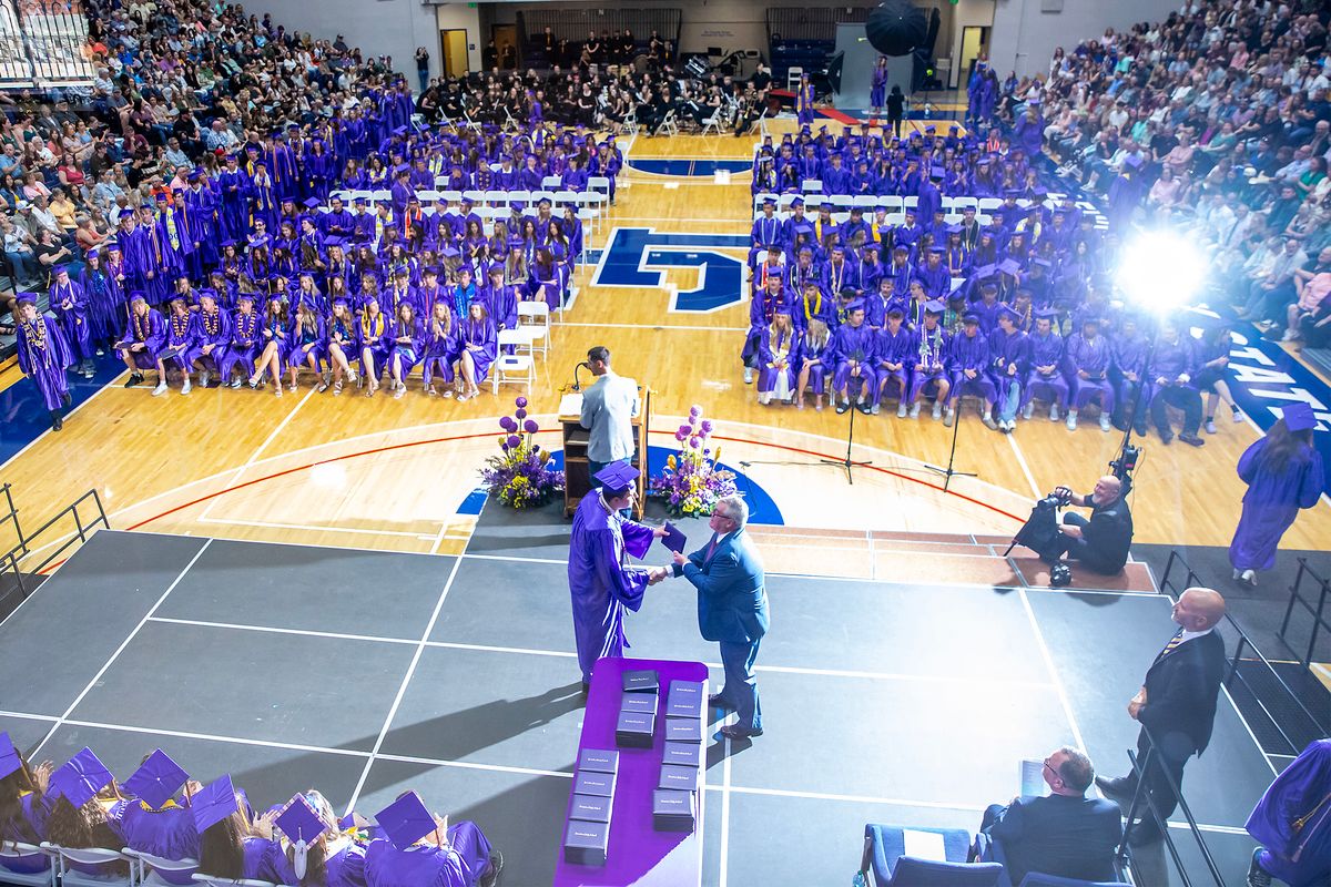 Purple and gold and graduated