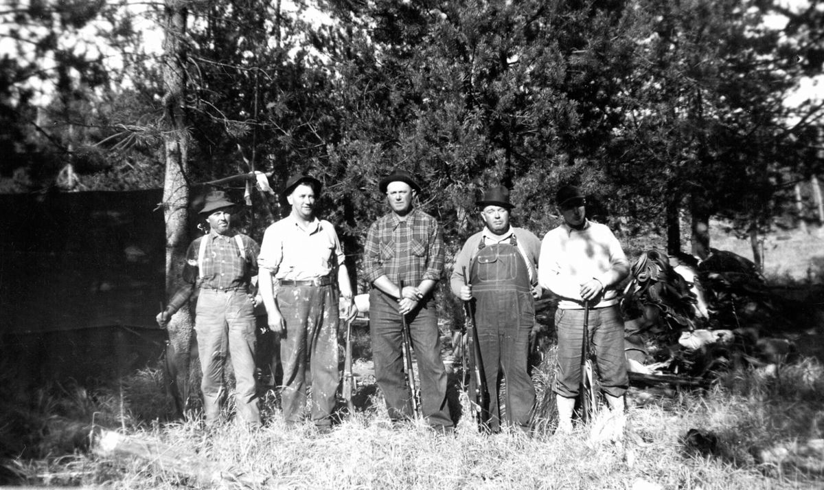 Blast from the Past / 1940s: Posing at hunting camp