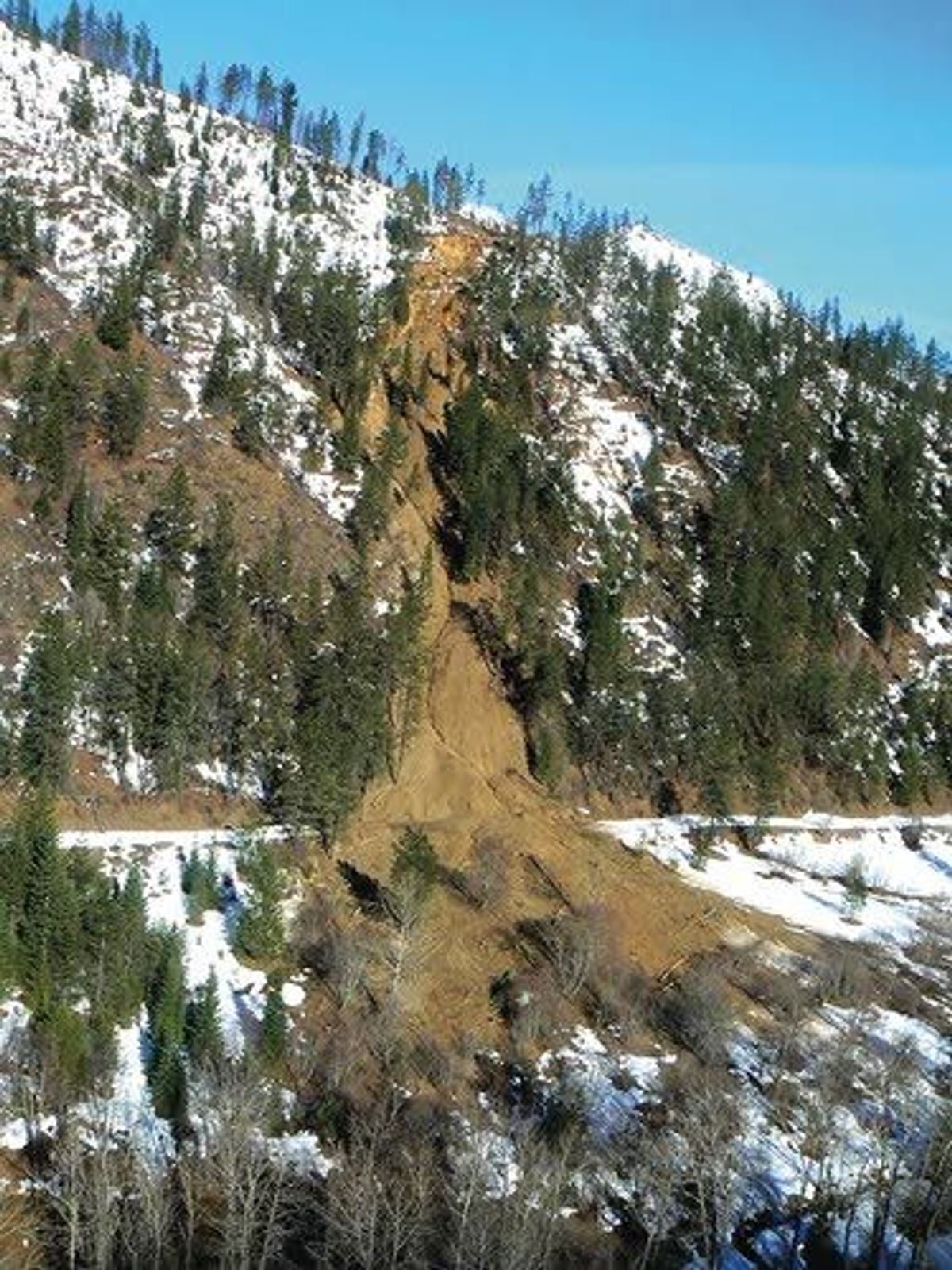Mud slide blocks stretch of 250 Road