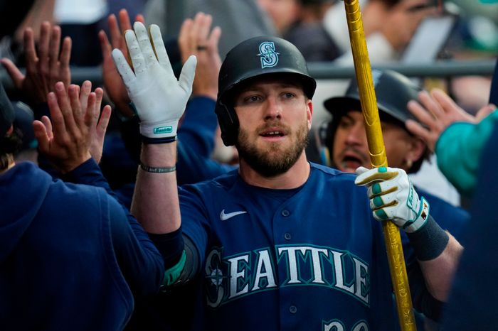 Raley hits grand slam, 3-run homer as Mariners outslug Sox