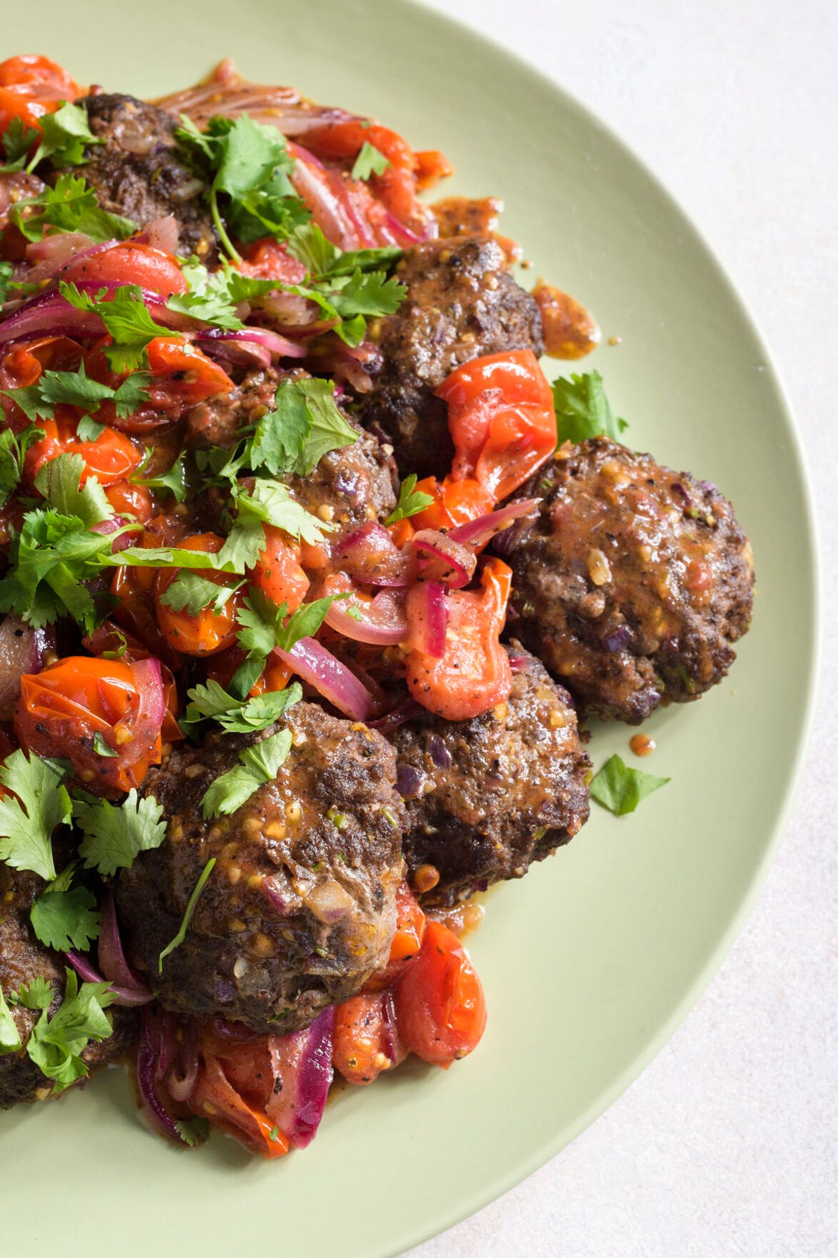 Ground beef kebabs have open-fire flavor