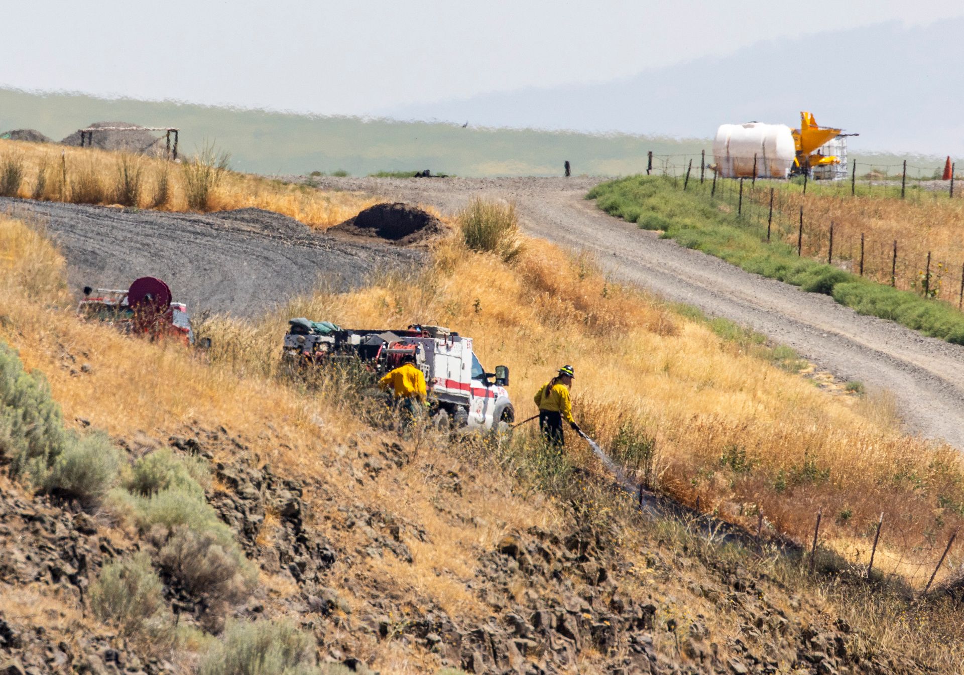 Truck fire that led to brush blaze snuffed out on Lewiston H...