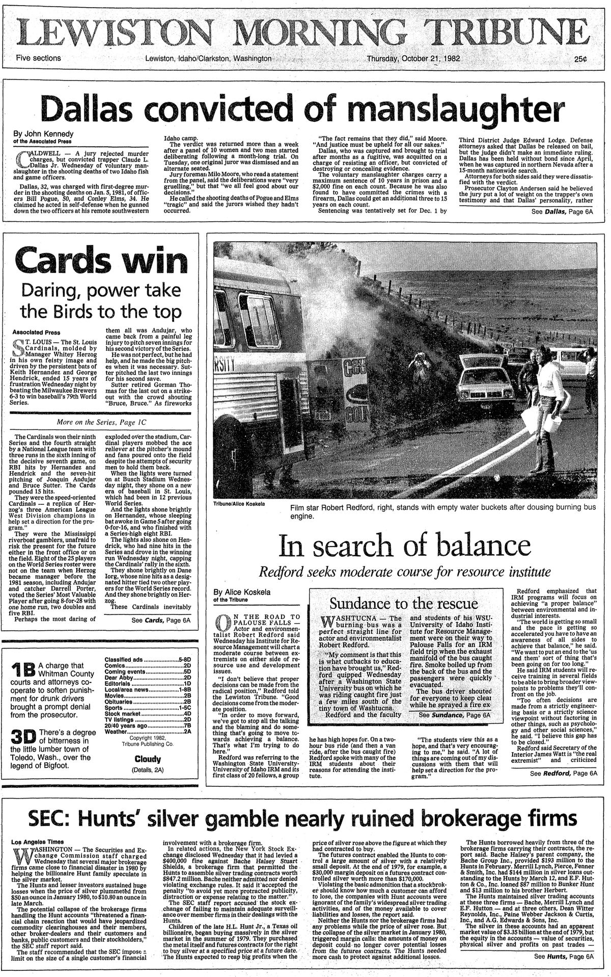 FROM THE ARCHIVES: Redford in search of balance