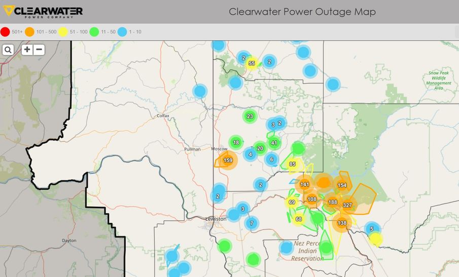 Parts of the region are still experiencing power outages
