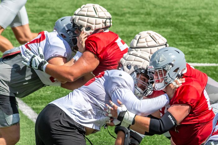 WSU’s starting offensive line taking shape with help from an NFL vet