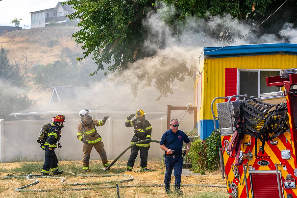 Trailer catches fire in Clarkston