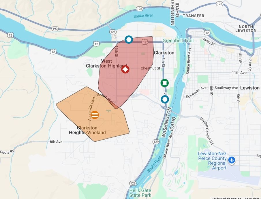 UPDATED AT 6:08 P.M.: Power restored in Clarkston, according to Avista
