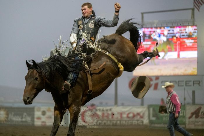 Bazinga! Hot night of rodeo at Lewiston Roundup