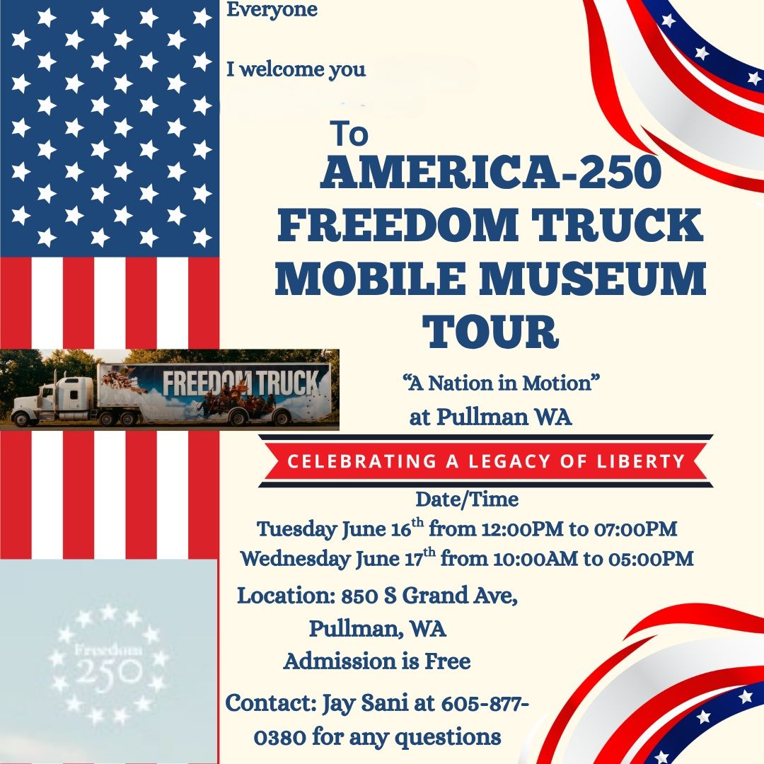 America-250 Freedom Truck plans to pay visit to Pullman