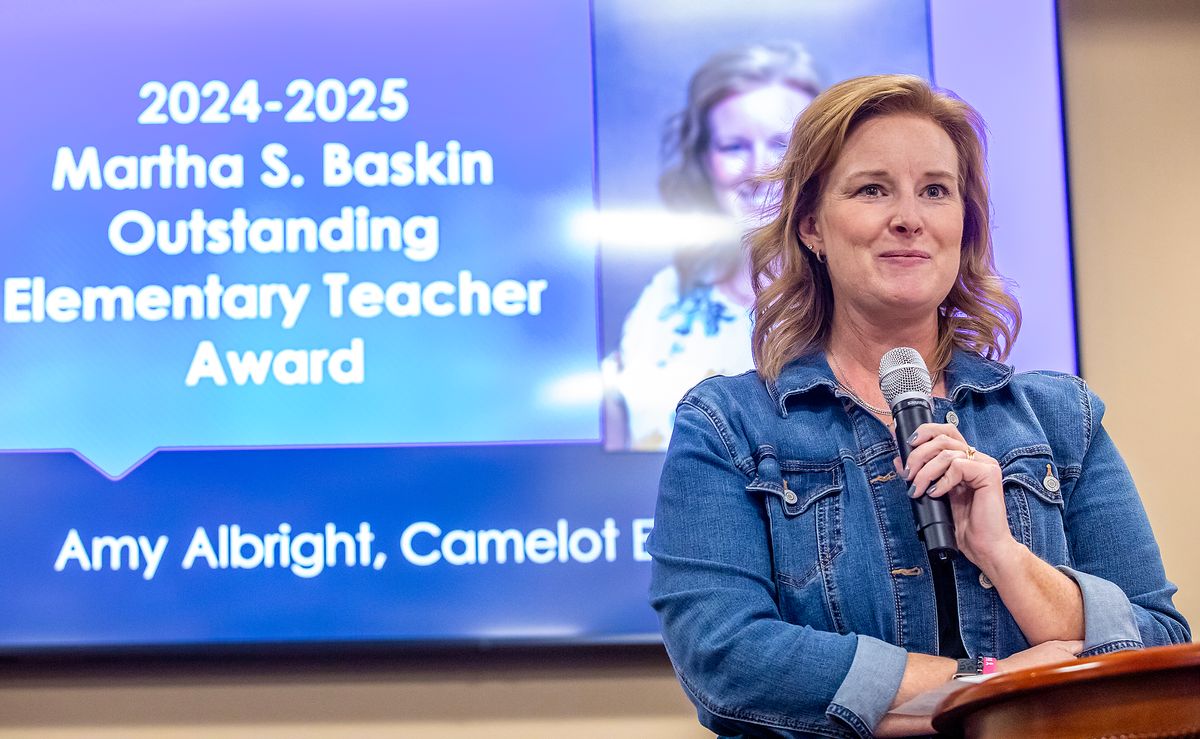 Albright honored by peers, students with Lewiston grade scho...