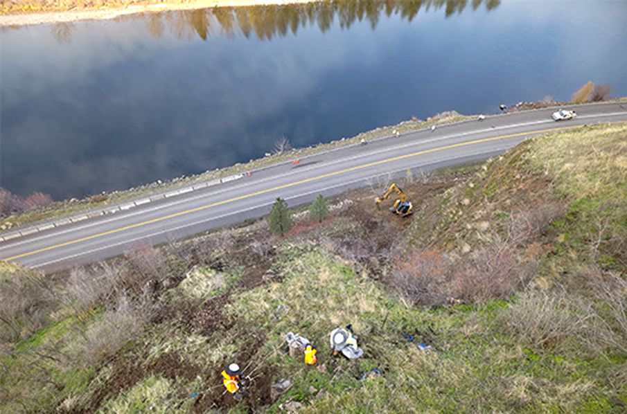 Stretch of Highway 12 to close again today as rock work cont...