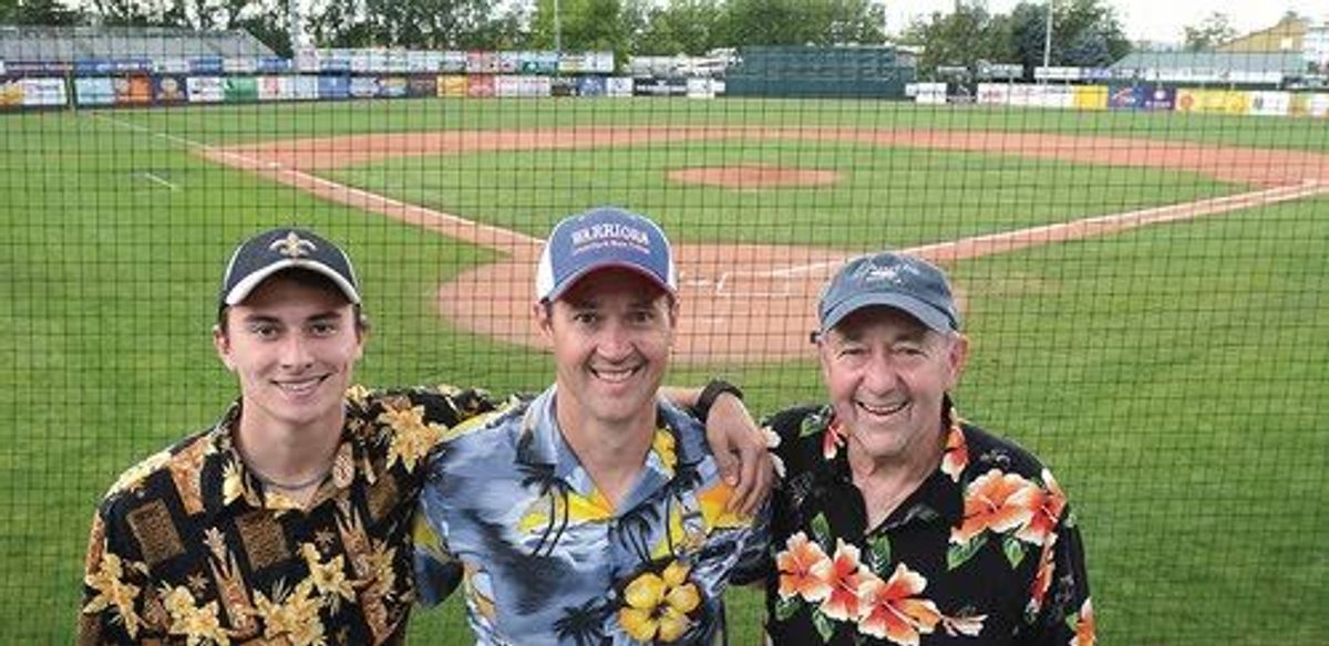 Wacky wardrobe and baseball unite family