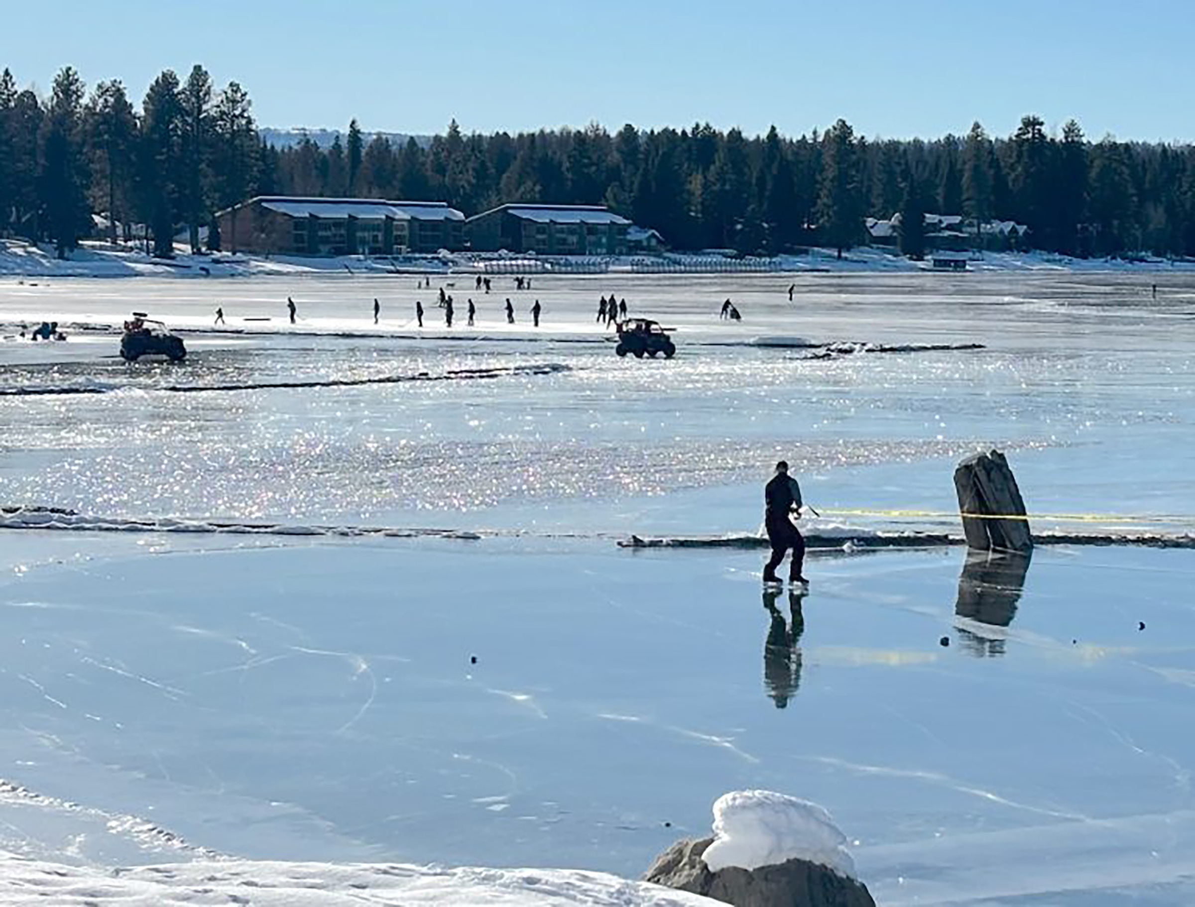 UTV sinks through Payette Lake Ice