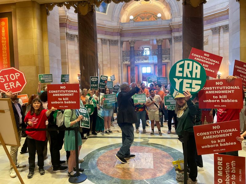 Proposed Minnesota Equal Rights Amendment draws rival crowds to Capito...