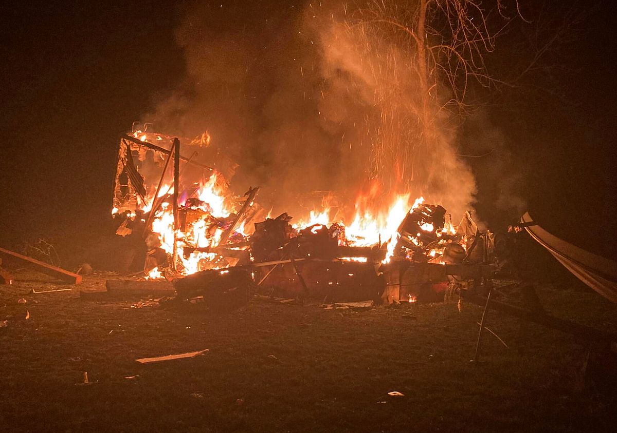 RV trailer destroyed by fire Monday night west of Kamiah